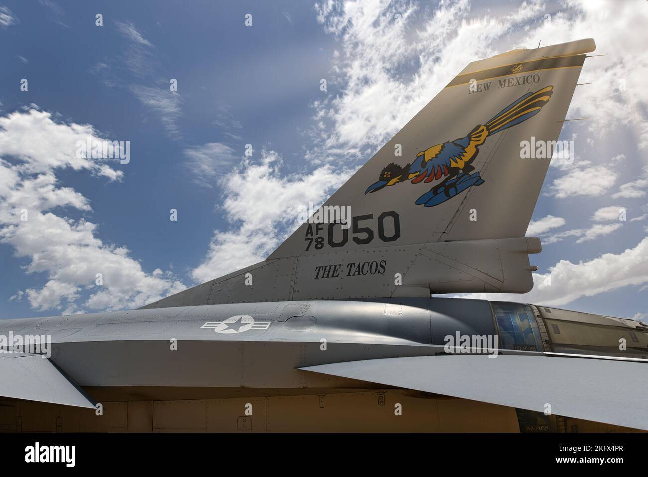 F-16 Fighting Falcon Tail from New Mexico Stock Photo - Alamy