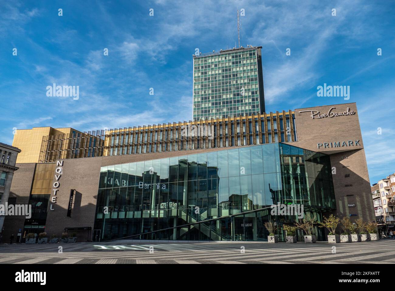 Charleroi, Belgium, November 11, 2022. Rive gauche is a shopping center ...