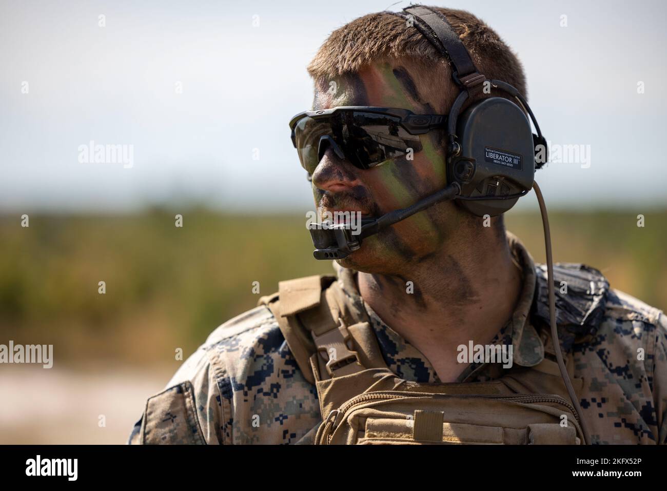 U.S. Marine Corps Cpl. Jake Hemphil, a fire support Marine with 10th ...