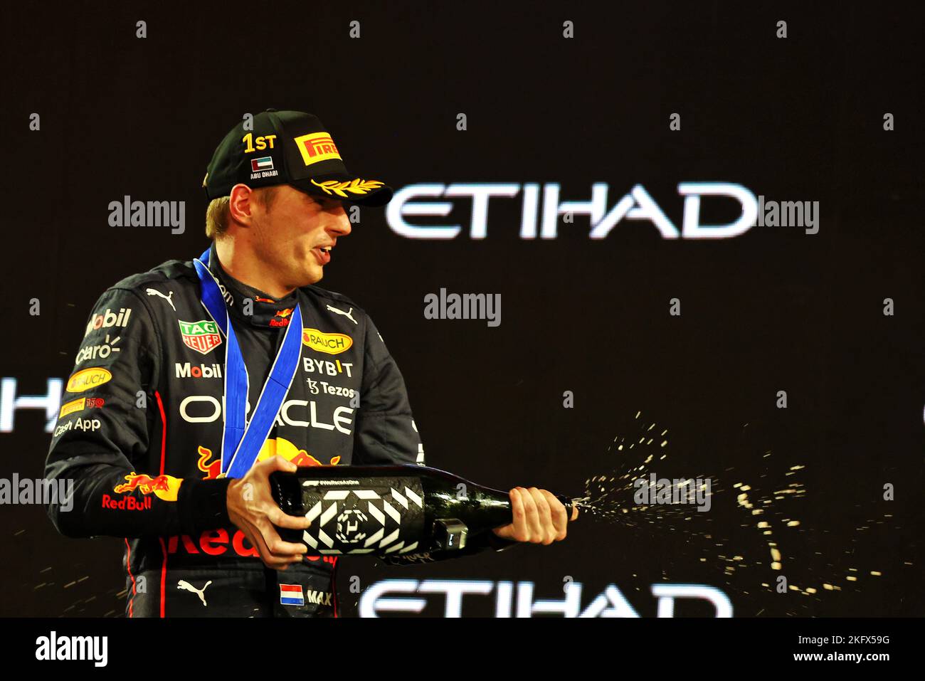 Abu Dhabi, Abu Dhabi. 20th Nov, 2022. Race winner Max Verstappen (NLD ...