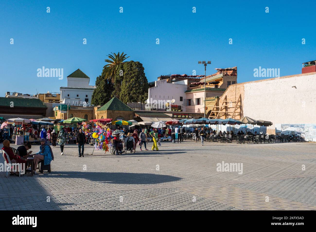 The main square, Place el Hadim, of Meknes, Morocco Stock Photo - Alamy