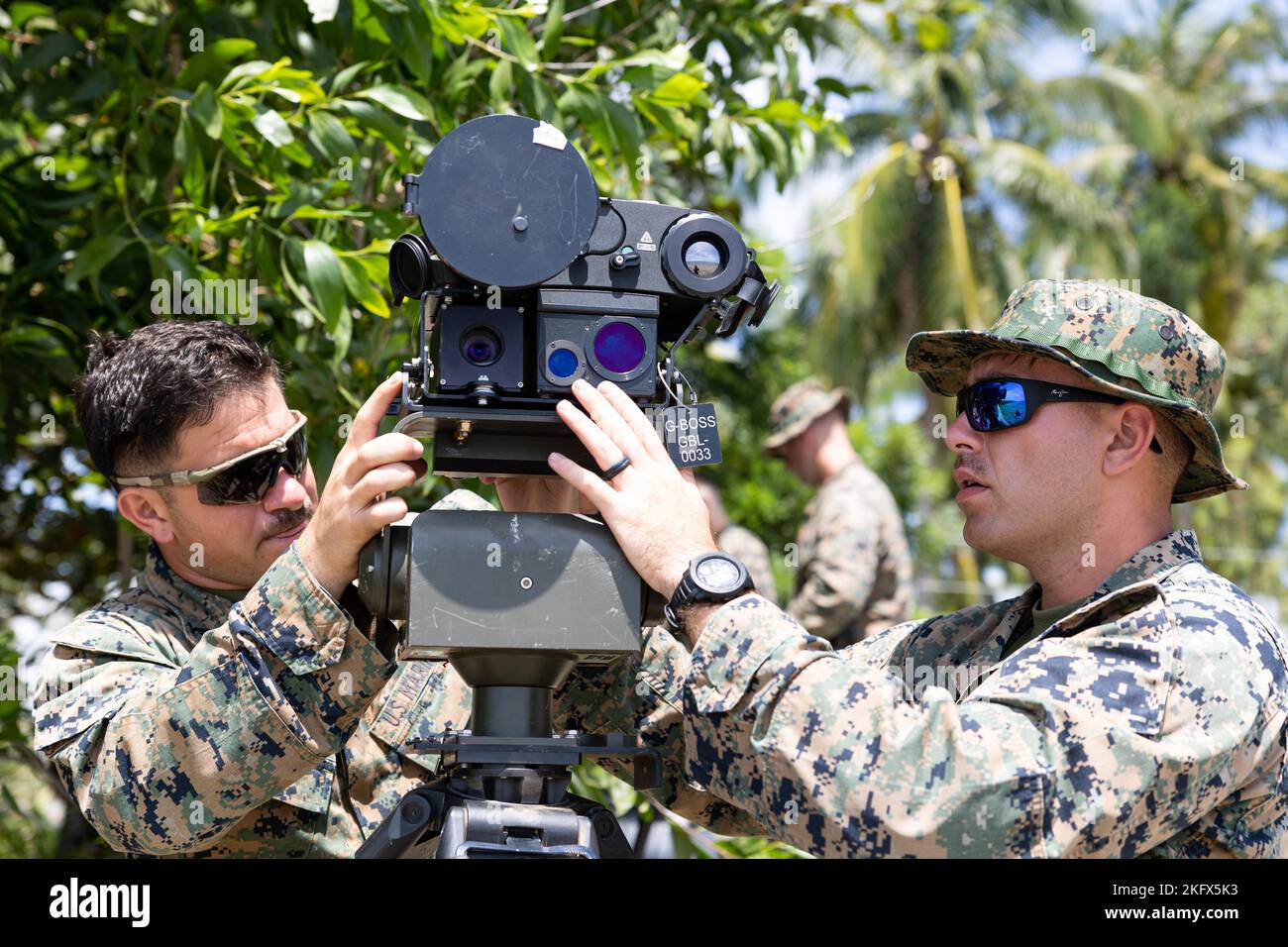 U.S. Marine Corps Lance Cpl. Dominic Albanese, left, and Sgt. Gabriel ...