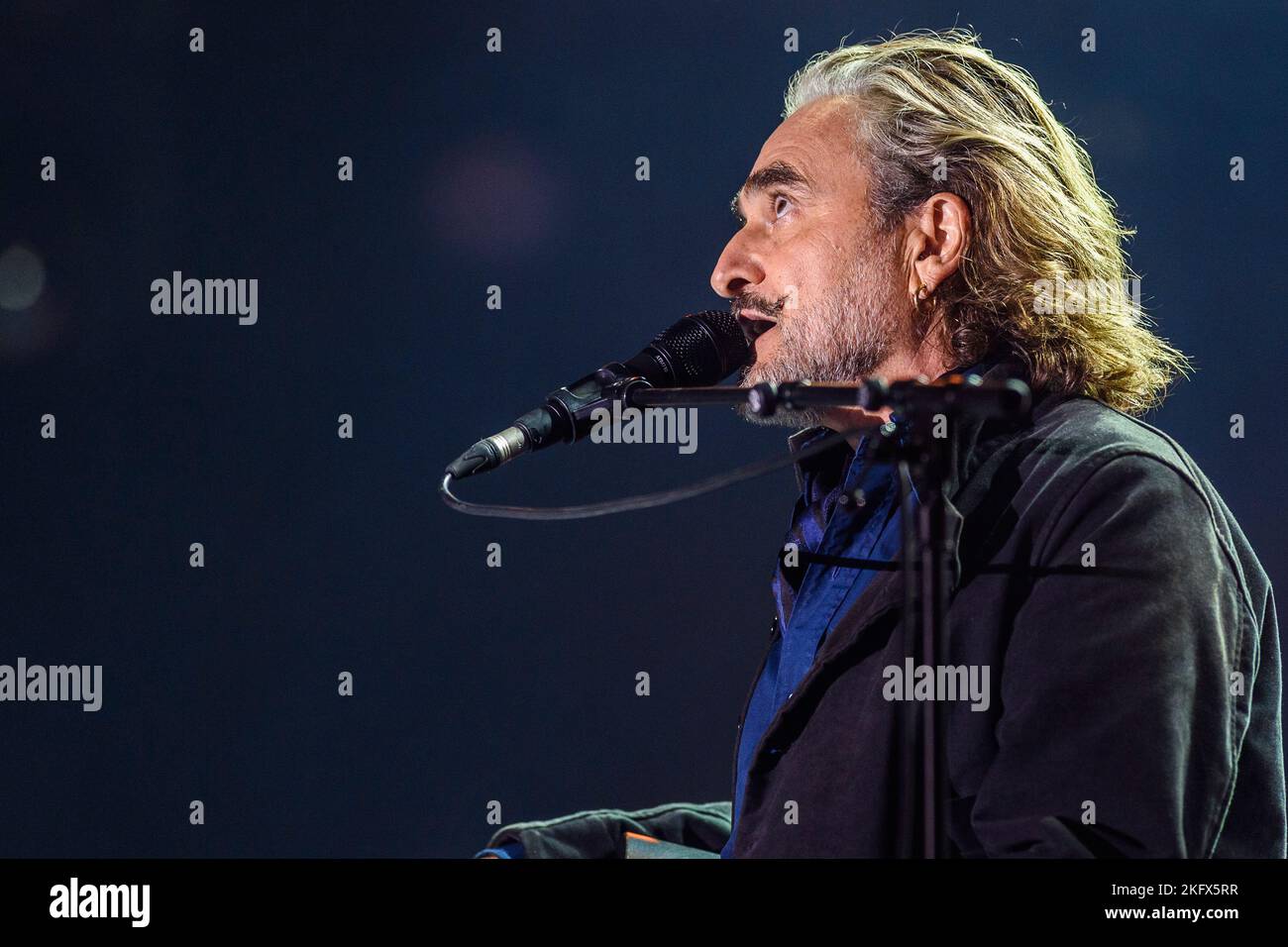 The swiss artist Stephane Eicher play live on the Grand Place of ...