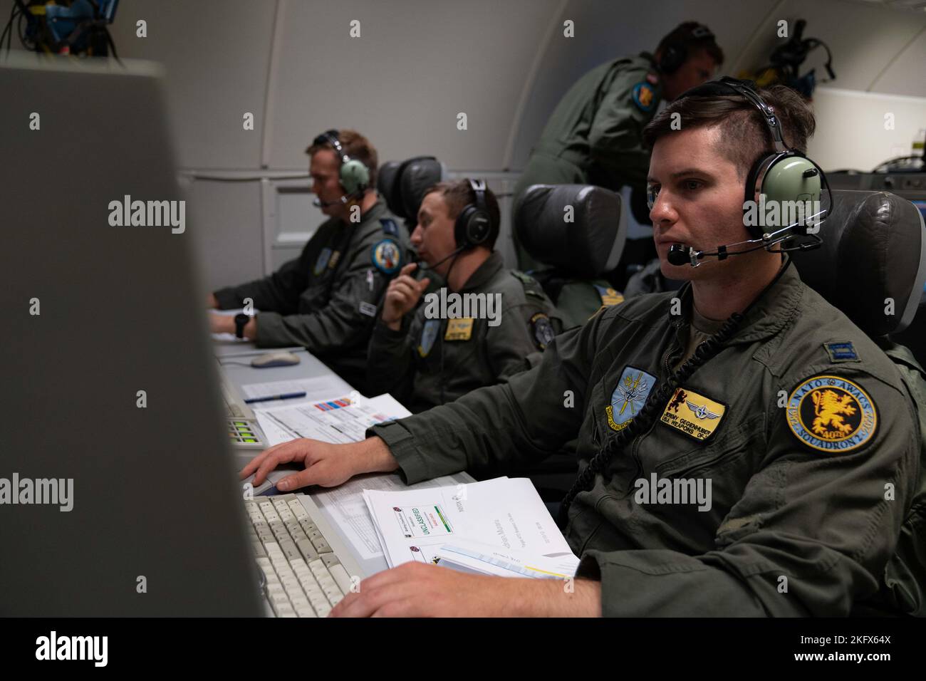 U.S. Air Force Captain Jeremy Gegenhuber, a weapons controller assigned ...
