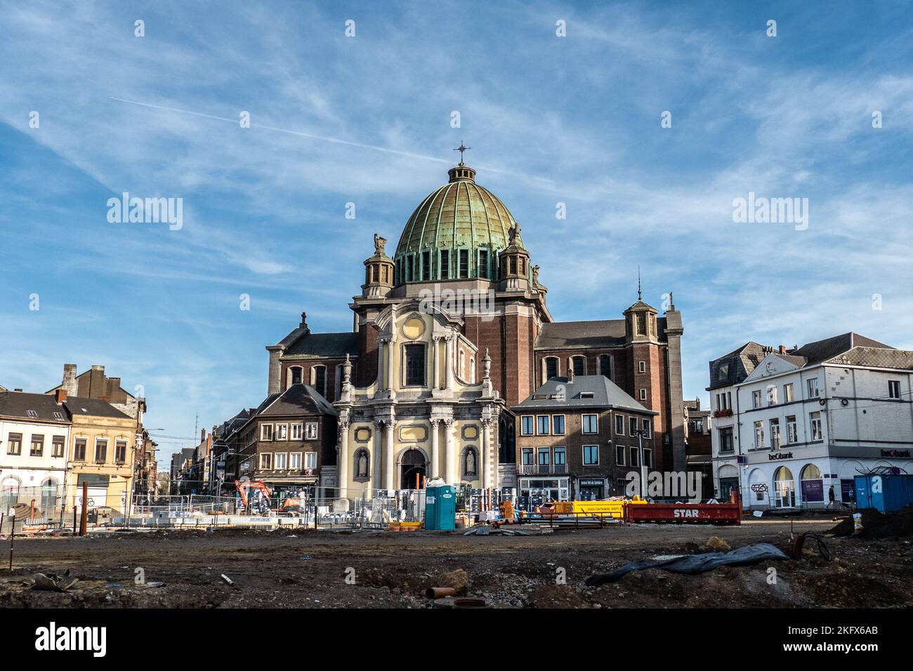 Charleroi, Belgium, November 11, 2022. The Saint Christophe church in ...