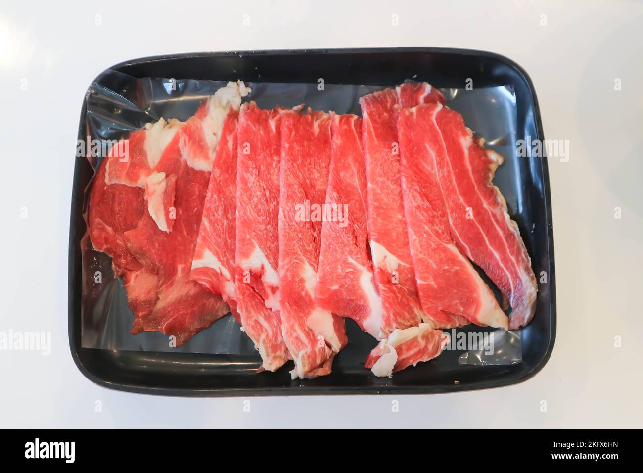 raw beef or sliced beef and pork or meat for cook Stock Photo - Alamy