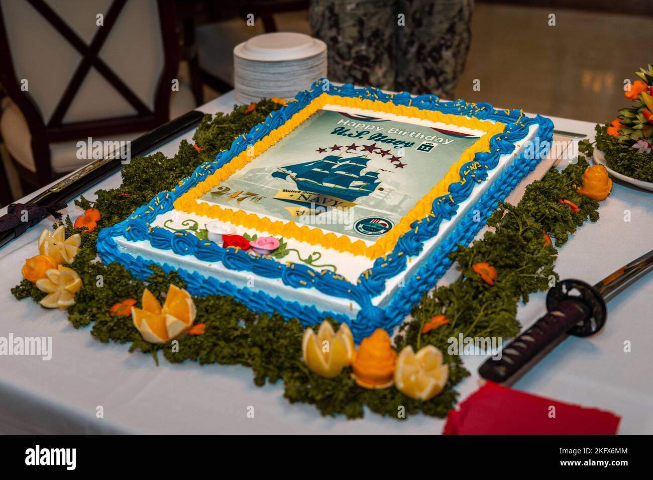 YOKOSUKA, Japan (Oct. 13, 2022) A cake is displayed prior a cake ...