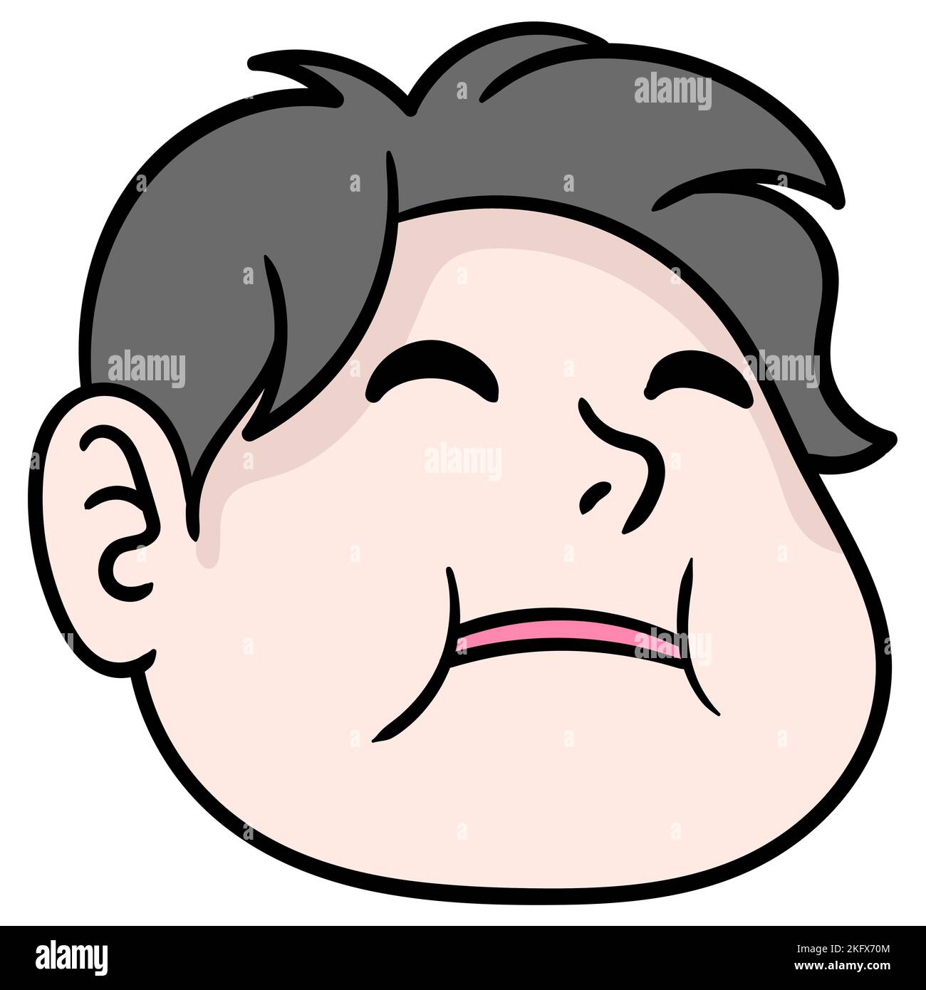 Chubby cheeks Stock Vector Images - Alamy