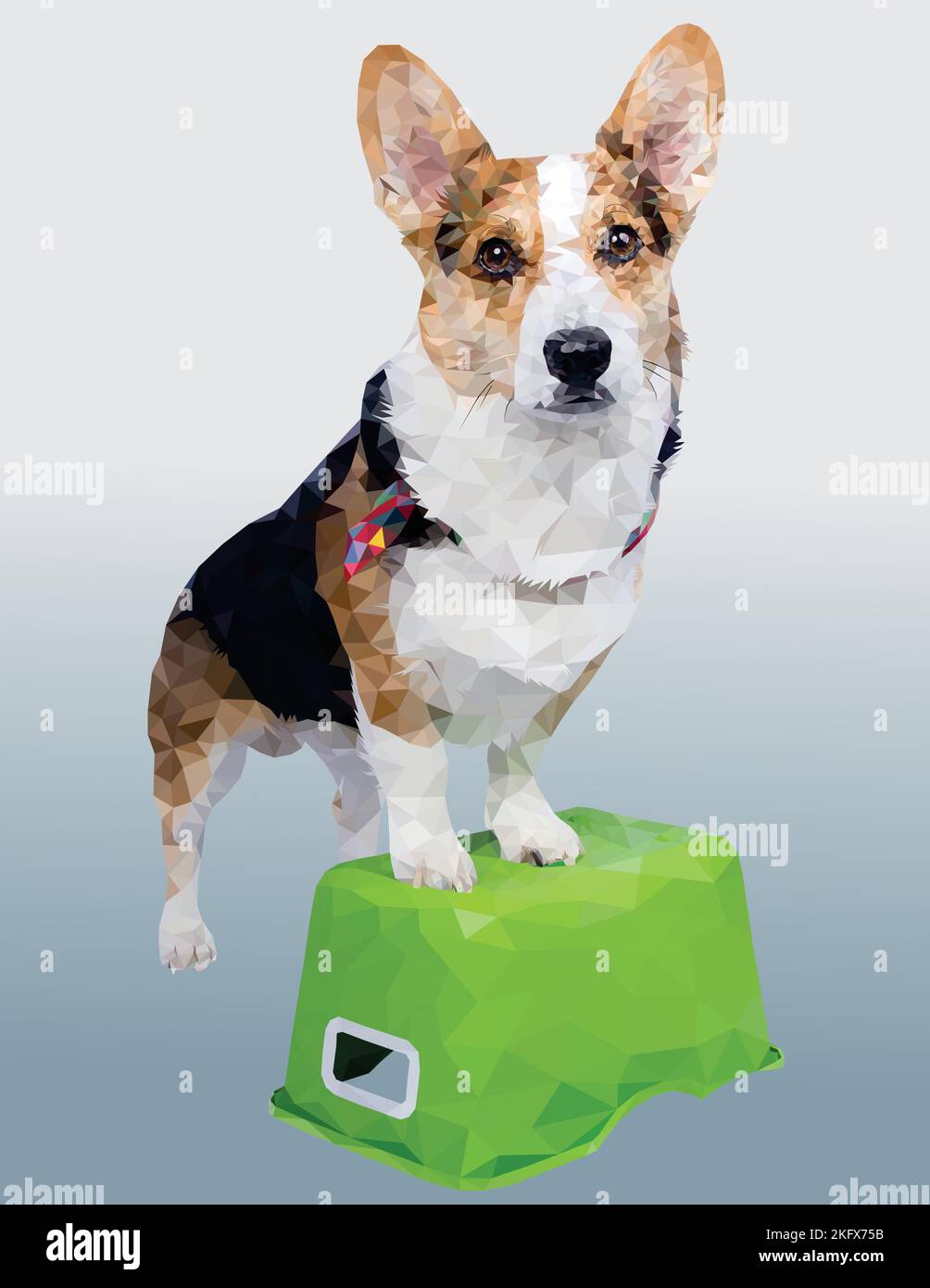 Dog Geometrical low poly vector art Stock Vector Image & Art - Alamy
