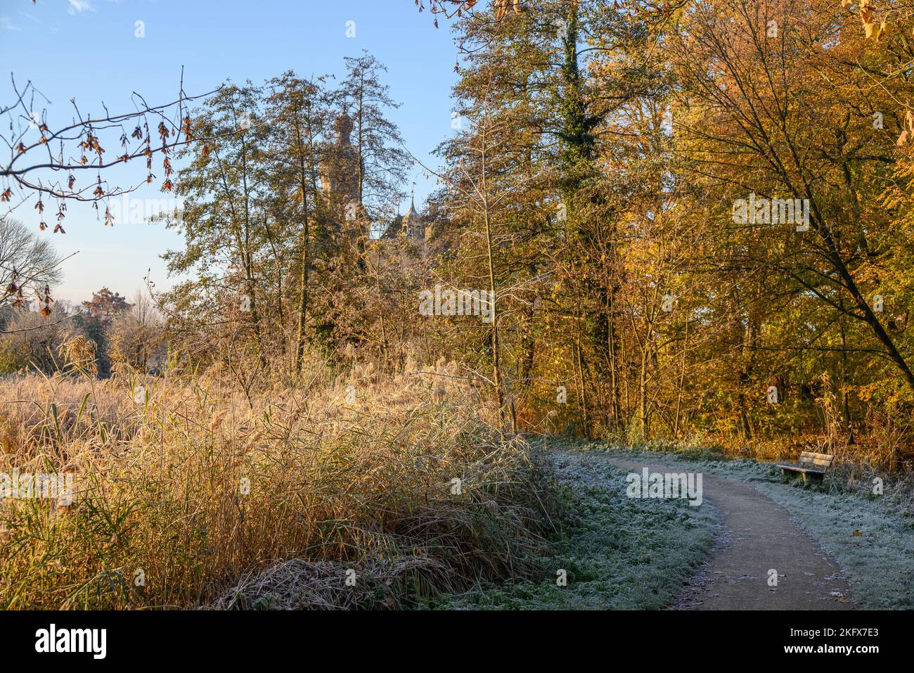 Autumn at a castle in westphalia Stock Photo - Alamy