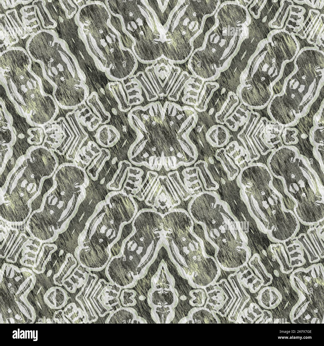 Mosaic geometric green seamless texture pattern. Trendy kaleidoscope ...