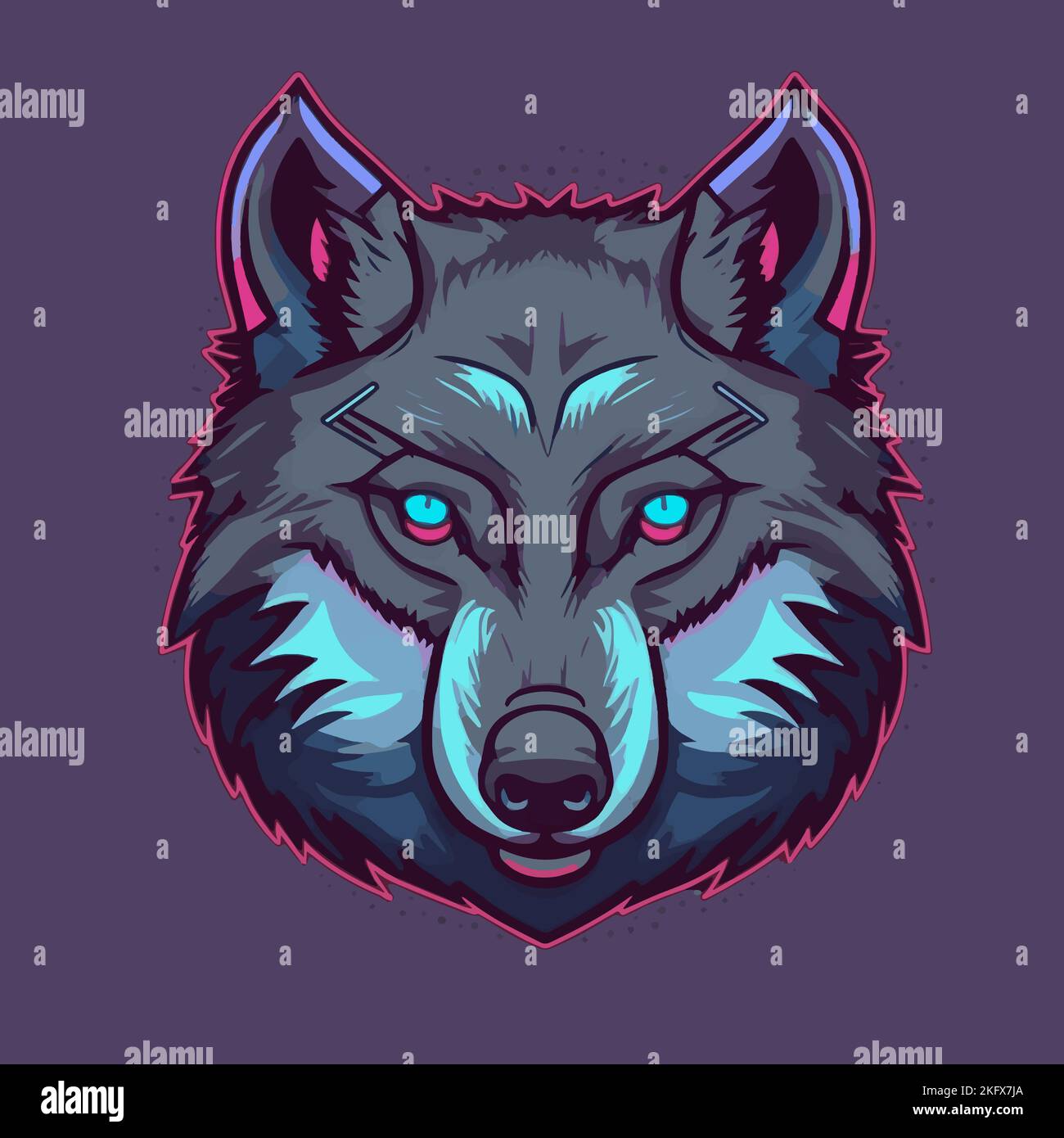 Logo wolf football Stock Vector Images - Alamy