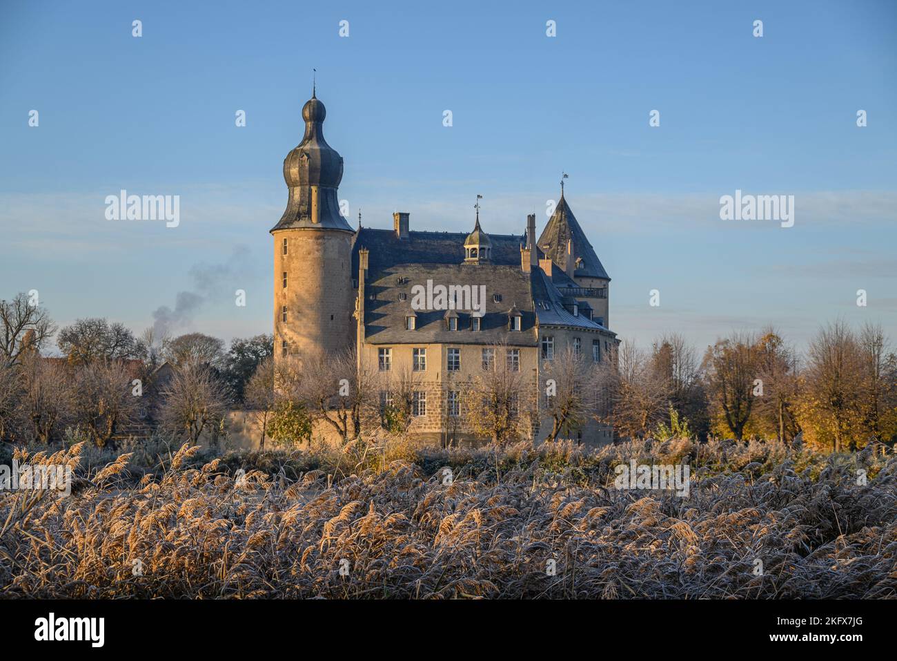 Autumn at a castle in westphalia Stock Photo - Alamy