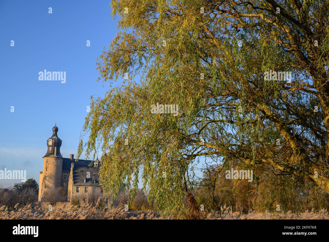 Autumn at a castle in westphalia Stock Photo - Alamy