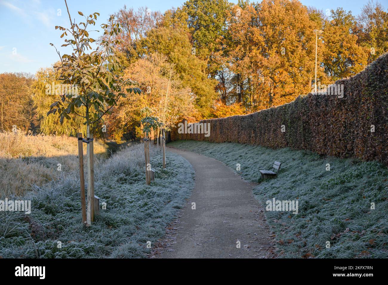 Autumn at a castle in westphalia Stock Photo - Alamy