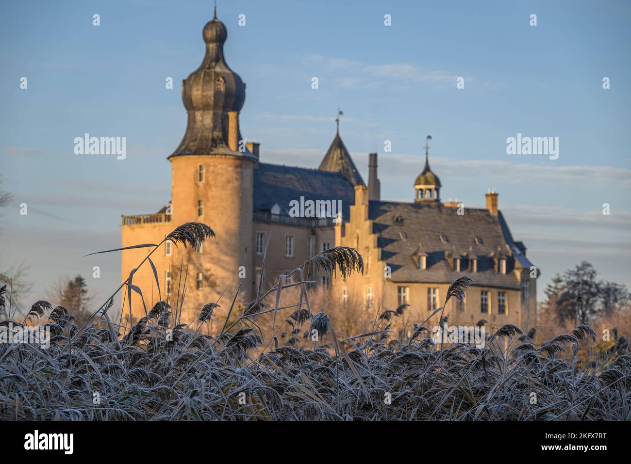 Autumn at a castle in westphalia Stock Photo - Alamy