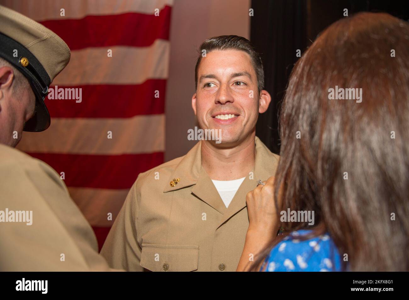 221013-N-GG032-1005 VIRGINIA BEACH, VA. (Oct. 13, 2022) Sailor gets ...
