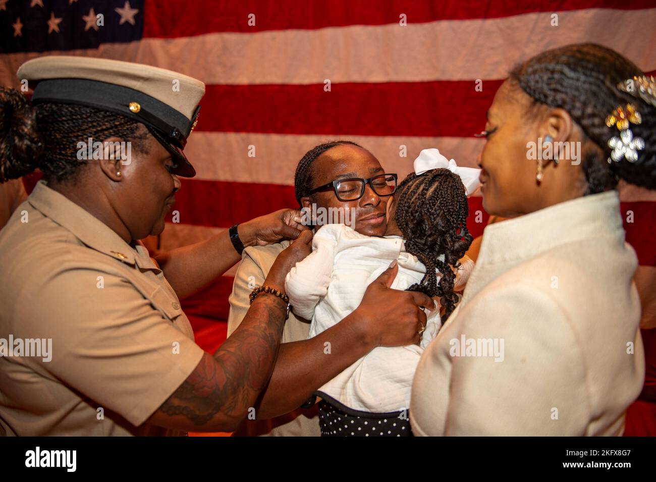 221013-N-GG032-1004 VIRGINIA BEACH, VA. (Oct. 13, 2022) Sailor gets ...
