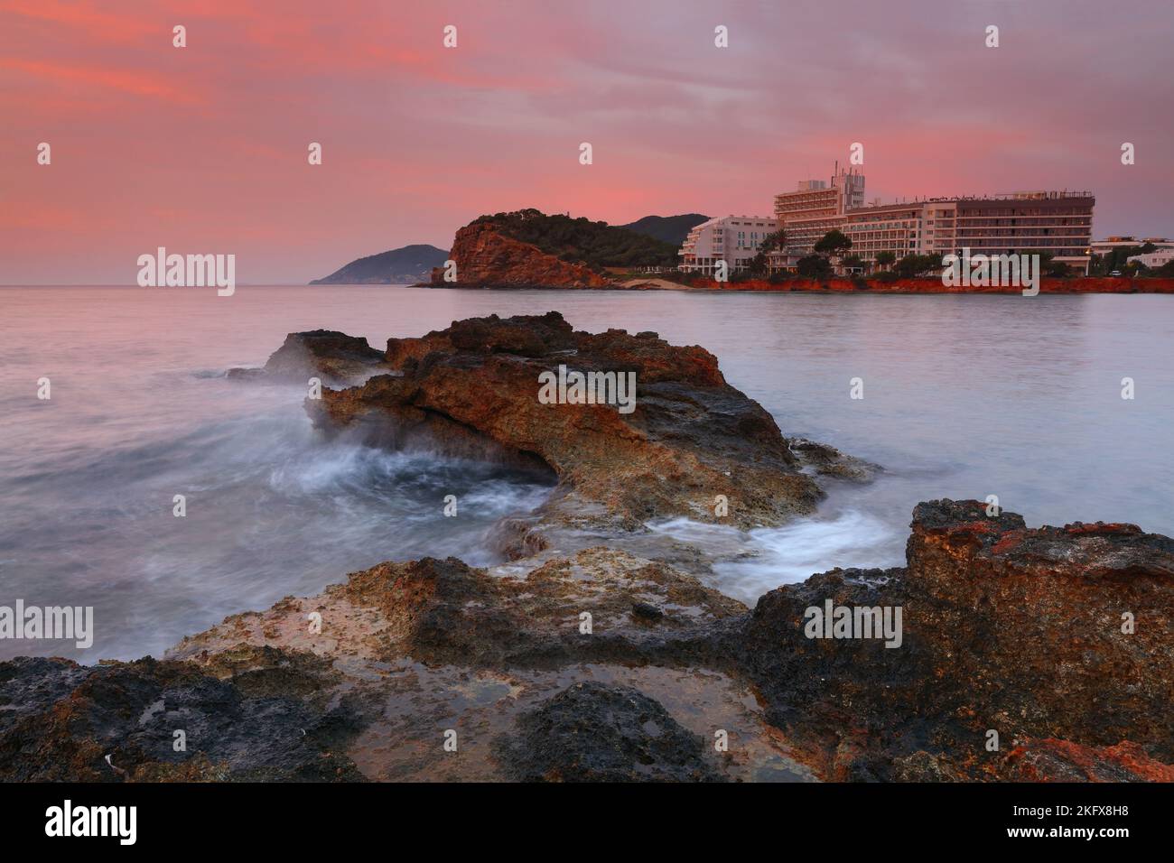Santa Eulalia at Sunset, Ibiza, Balearic Islands, Spain Stock Photo - Alamy