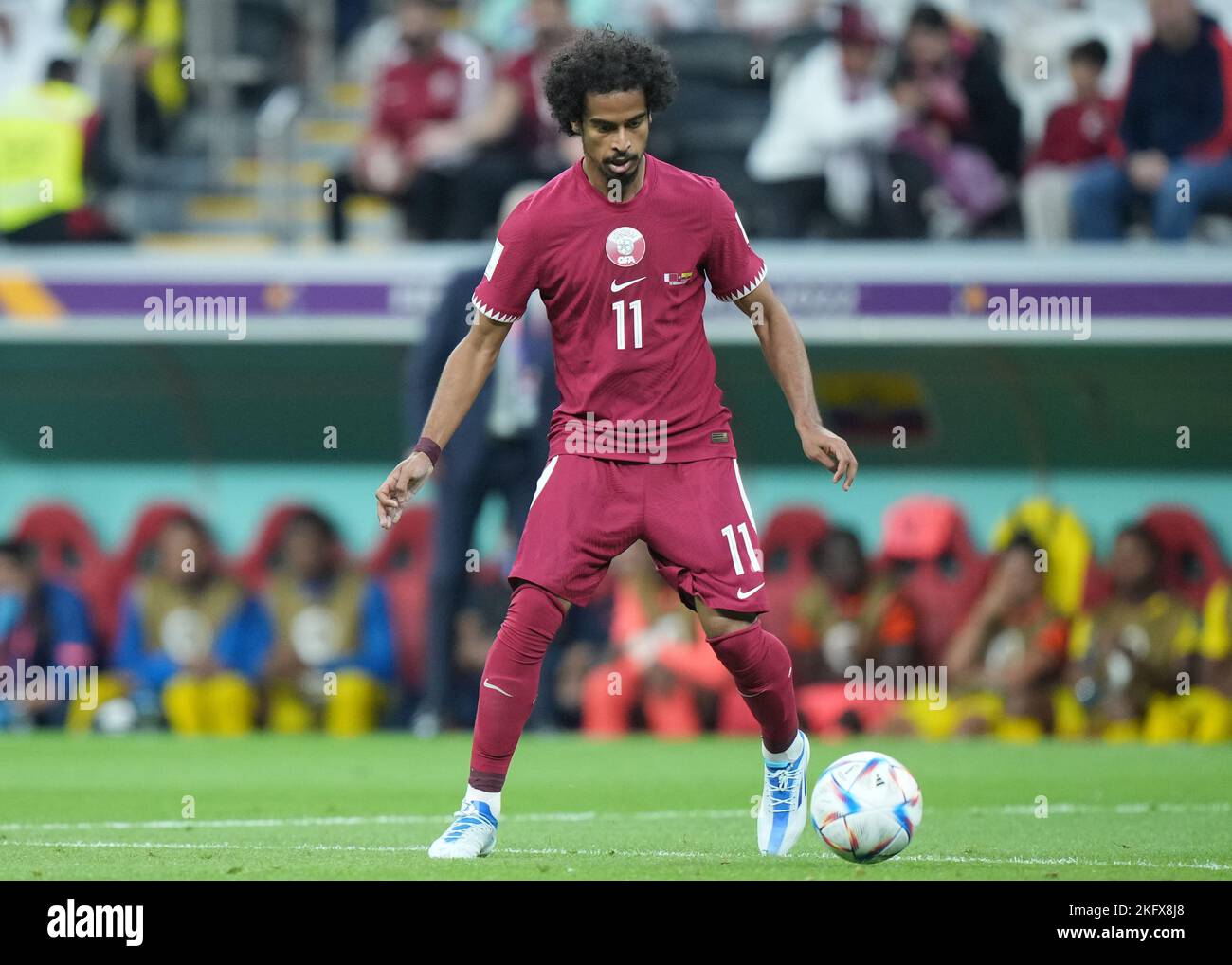 Afif Akram of Qatar during the Qatar 2022 World Cup match, group A ...