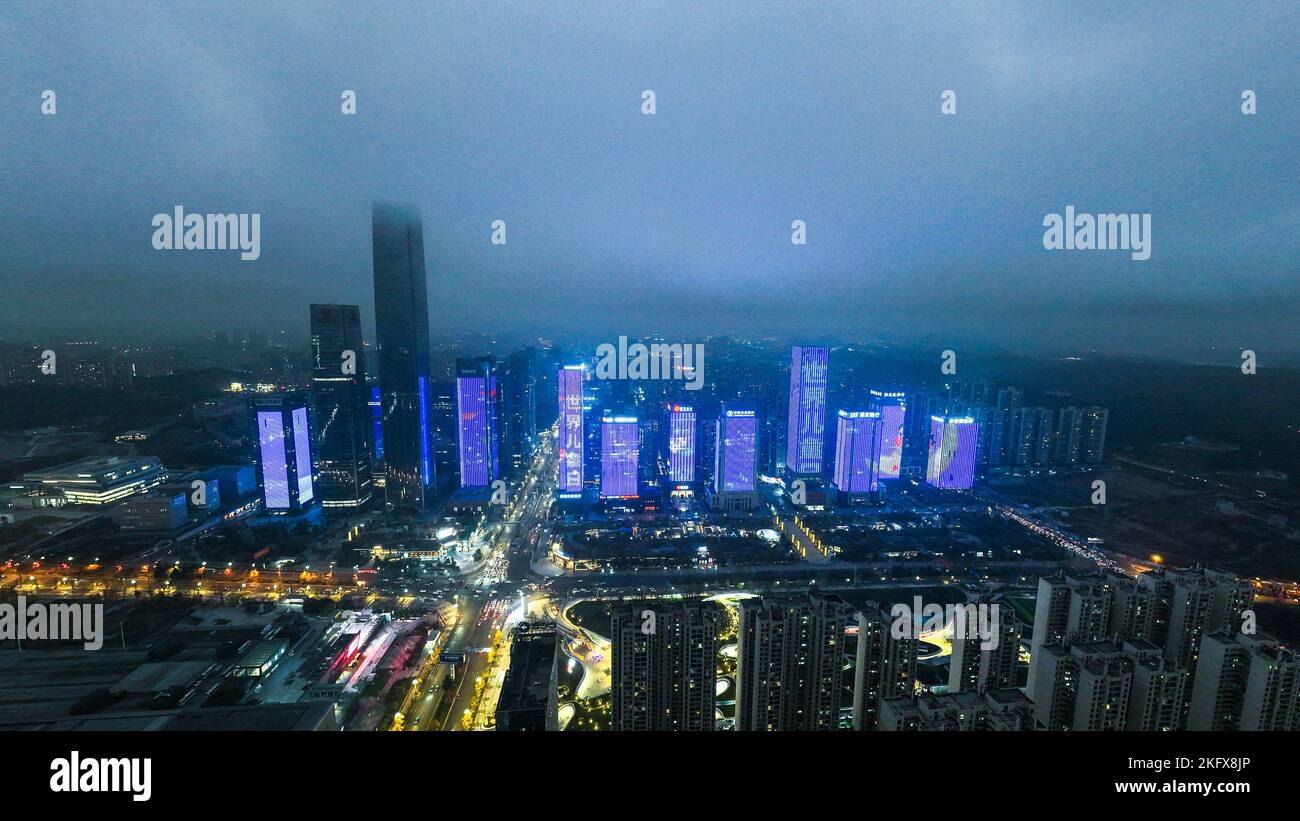 Guiyang. 20th Nov, 2022. This aerial photo taken on Nov. 20, 2022 shows ...