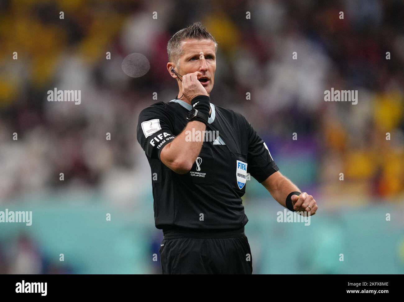 Match referee Daniele Orsato during the FIFA World Cup Group A match at ...