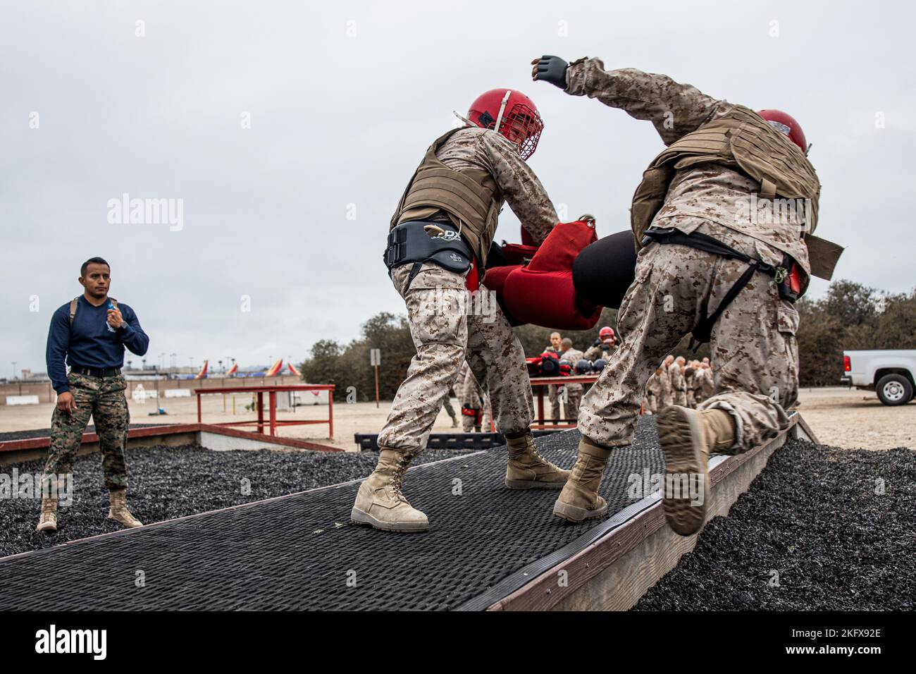 U.S. Marine Corps recruits with Kilo Company, Third Recruit Training ...