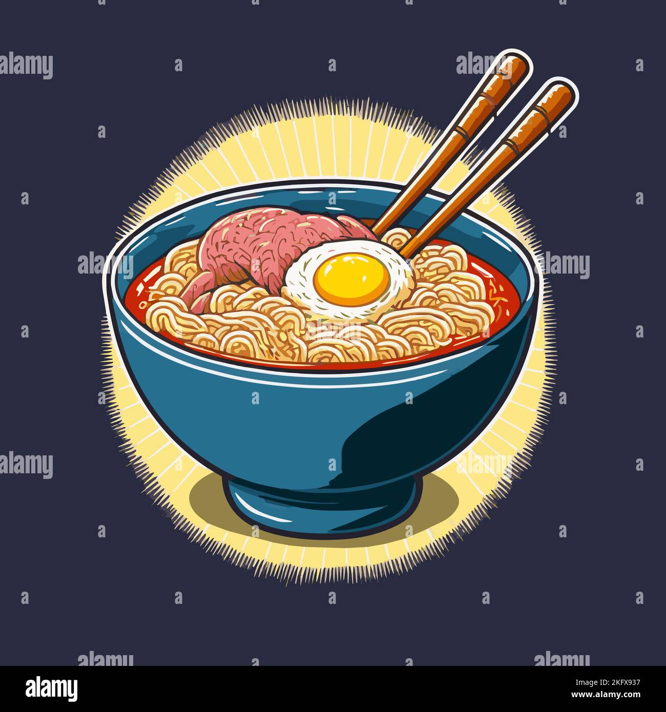 Illustration of Japanese Ramen noodles Bowl in Cartoon Style for mascot ...