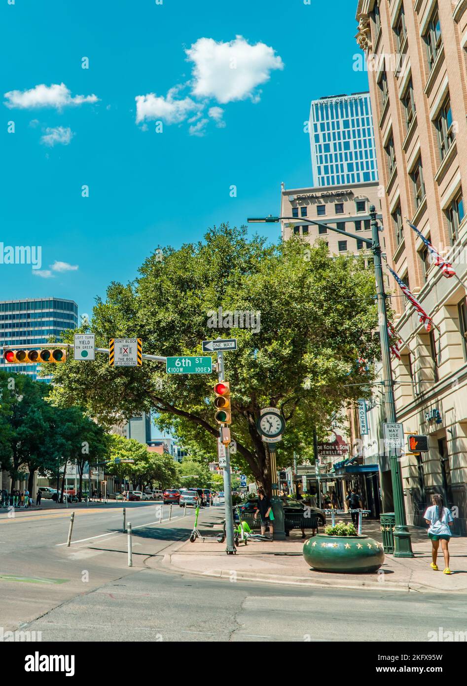 A vertical shot of the buildings in downtown Austin, Texas Stock Photo ...