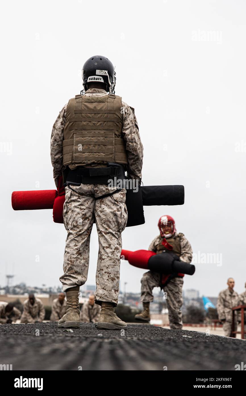 U.S. Marine Corps recruit Antoine Riddick, a recruit with Kilo Company ...