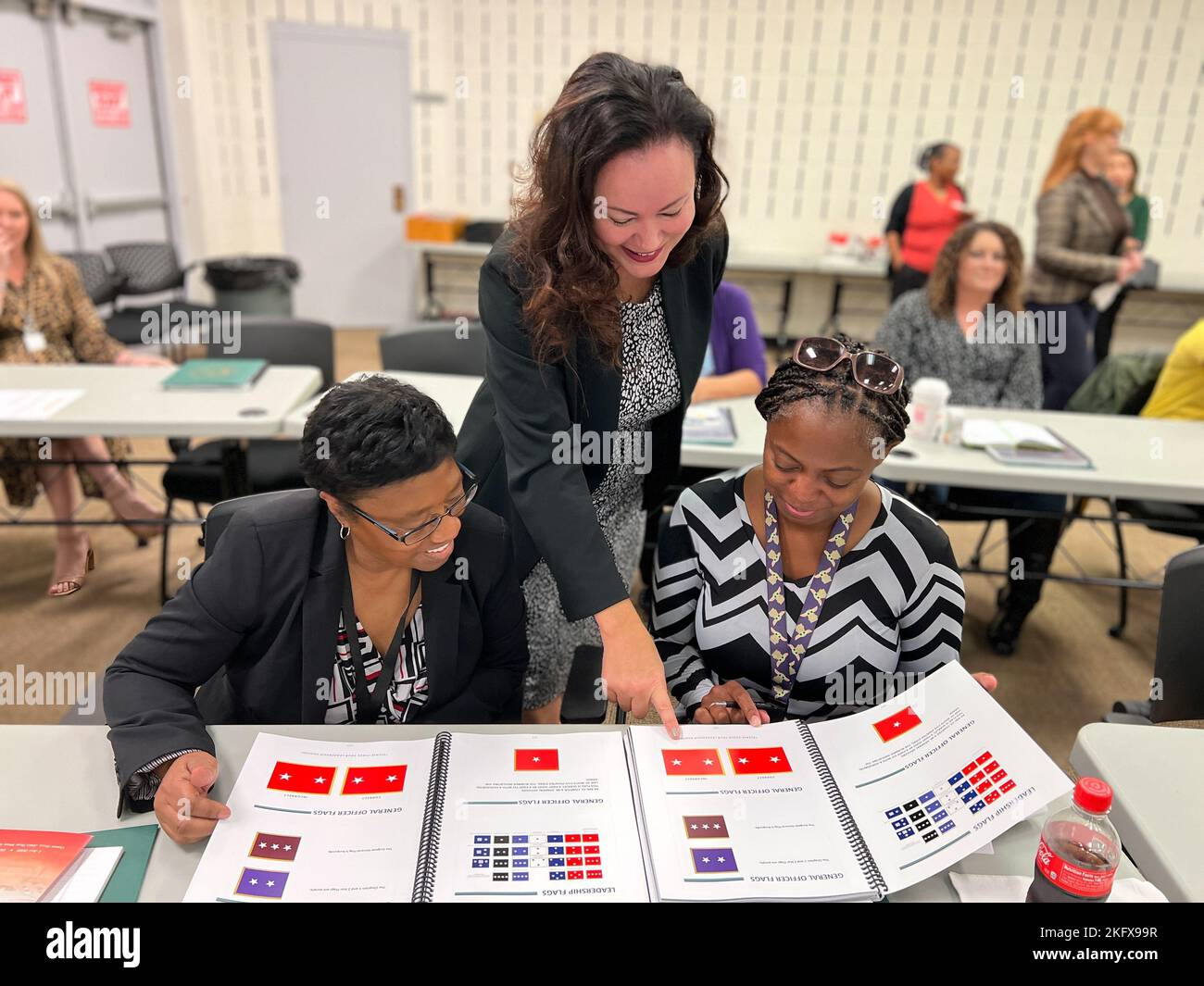 Elizabeth Simpson (center), chief, HQDA Protocol Training Program ...