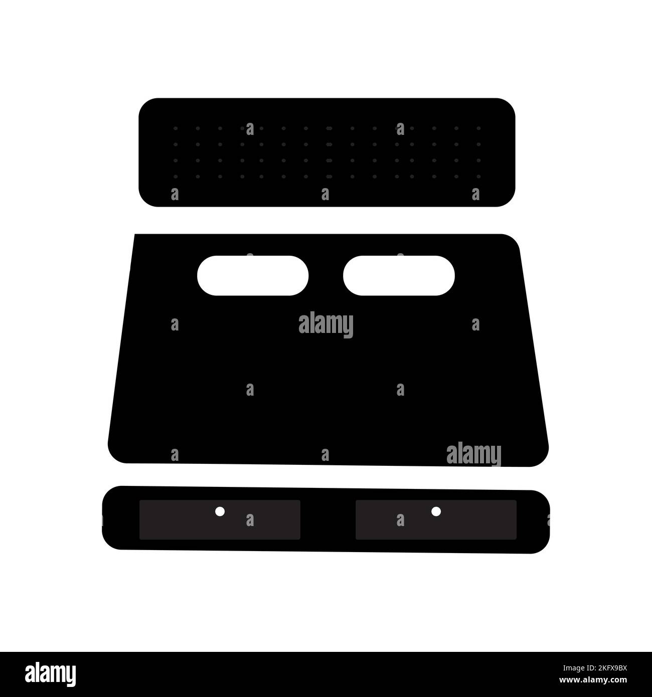 Bed icon on white background. Vector illustration. Colorful graphic set ...