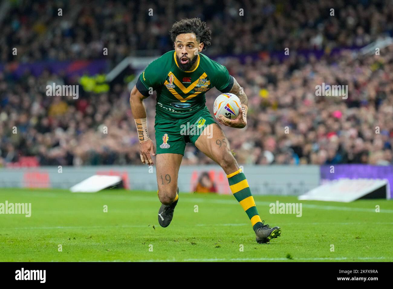 Manchester, UK. 18th Nov, 2022. Josh Addo-Carr (Canterbury Bankstown ...