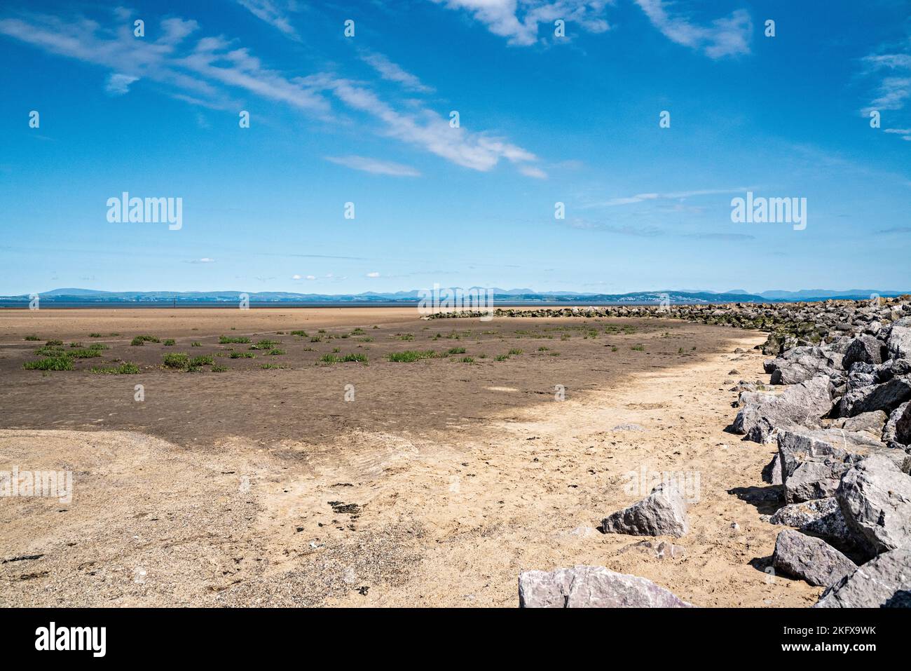 View from Morecambe Promenade across Morecambe Bay Stock Photo - Alamy