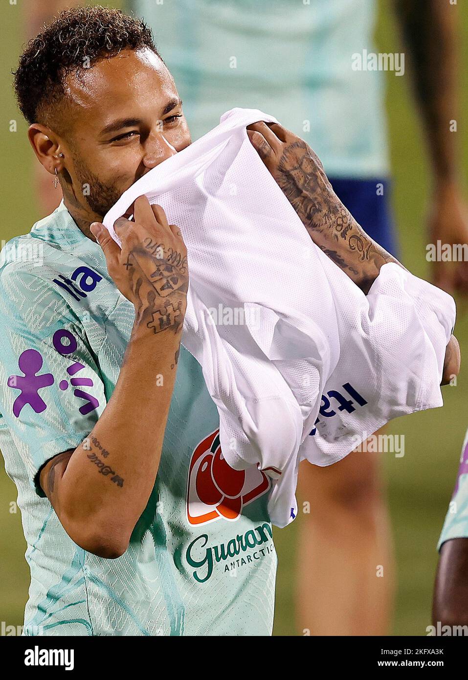 Doha, Catar. 20th Nov, 2022. Neymar Jr. during the Training of the ...