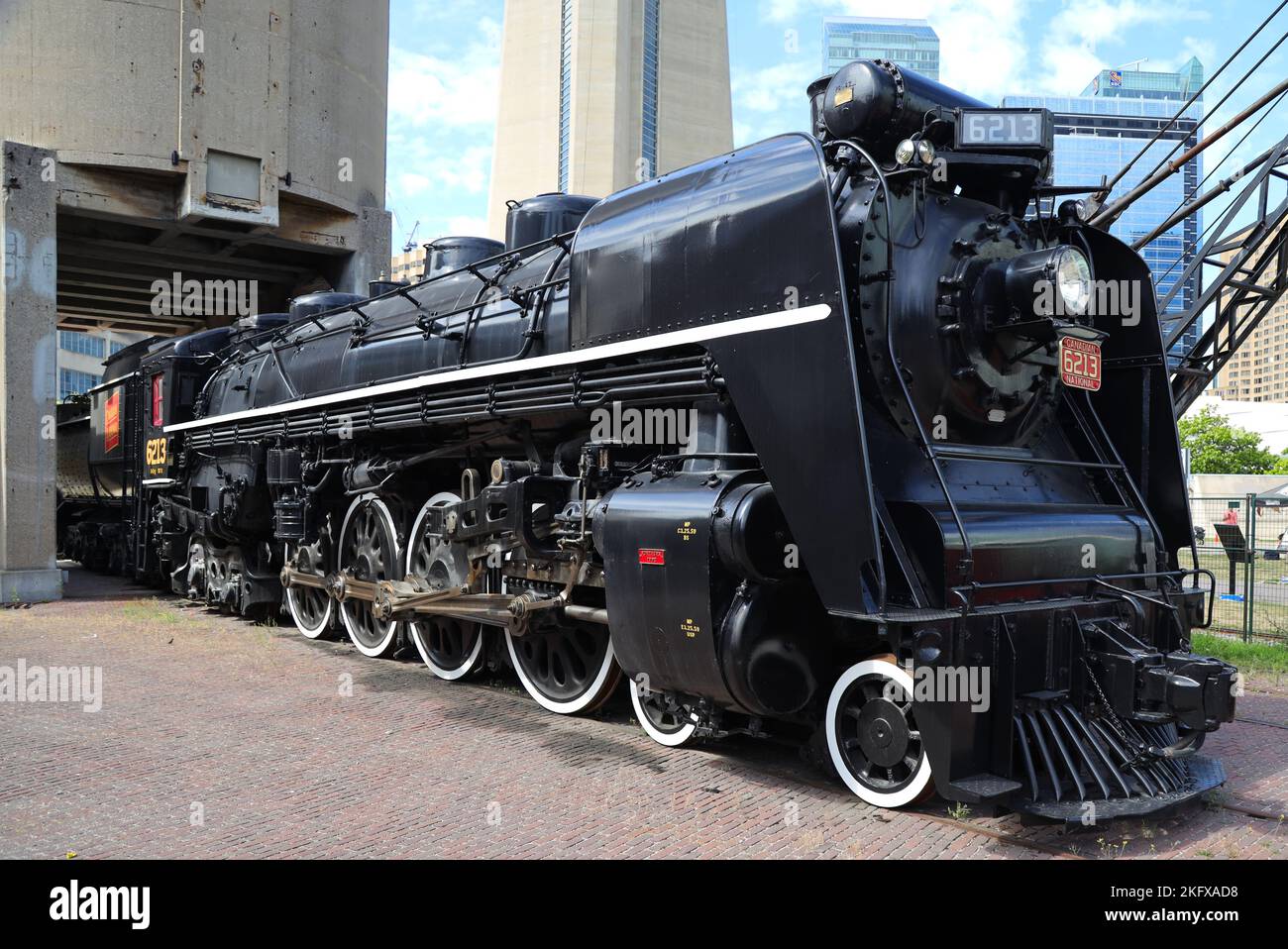 Antique locomotive on display at the Railway Museum in Toronto, Canada ...