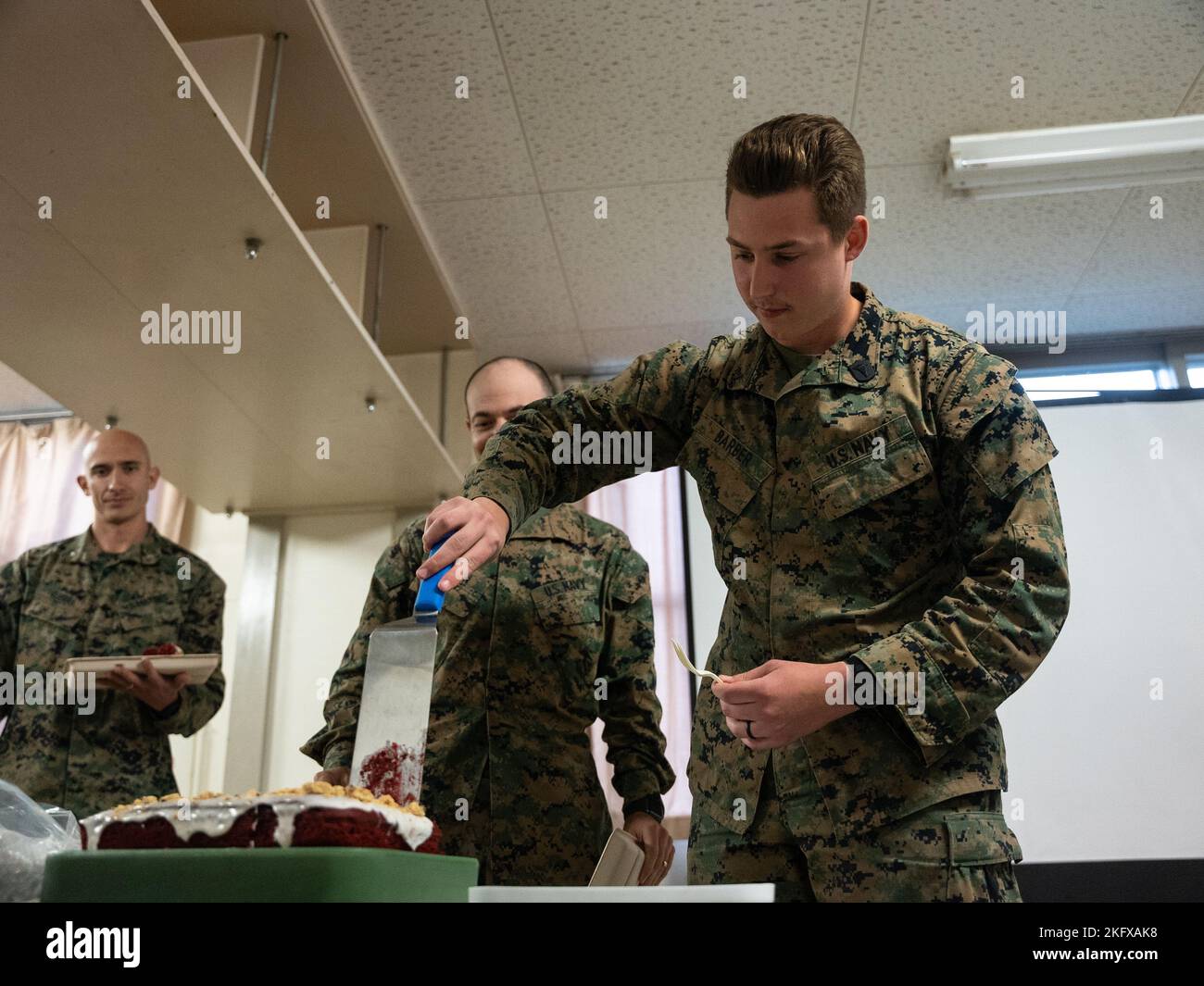 U.S. Navy Seaman Matthew Barber, a corpsman with 3rd Medical Battalion ...