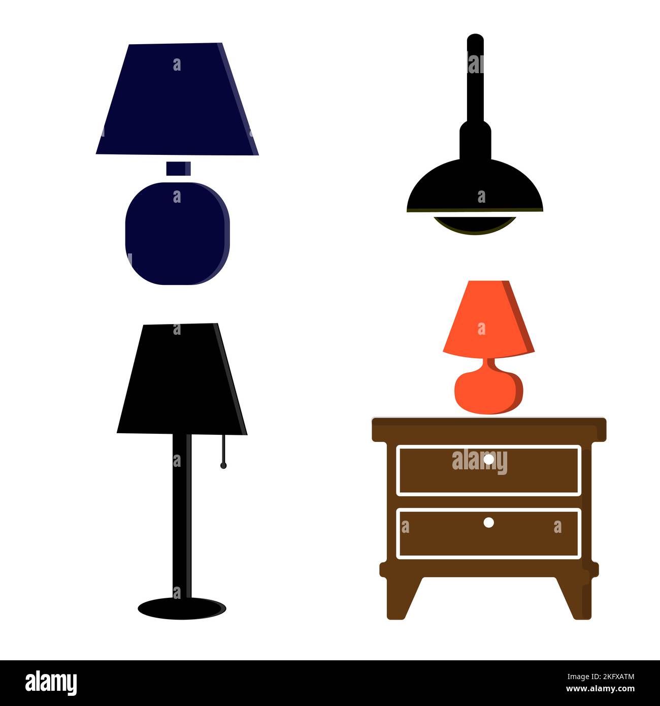 Glass lamp shade Stock Vector Images - Alamy