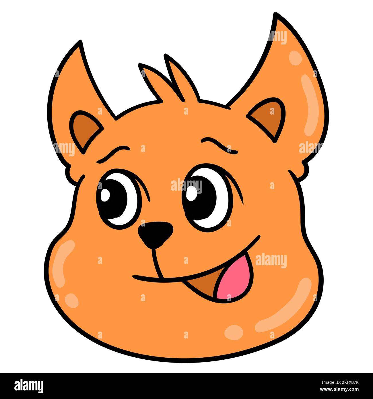 An editable vector of a happy ginger cat head Stock Vector Image & Art ...