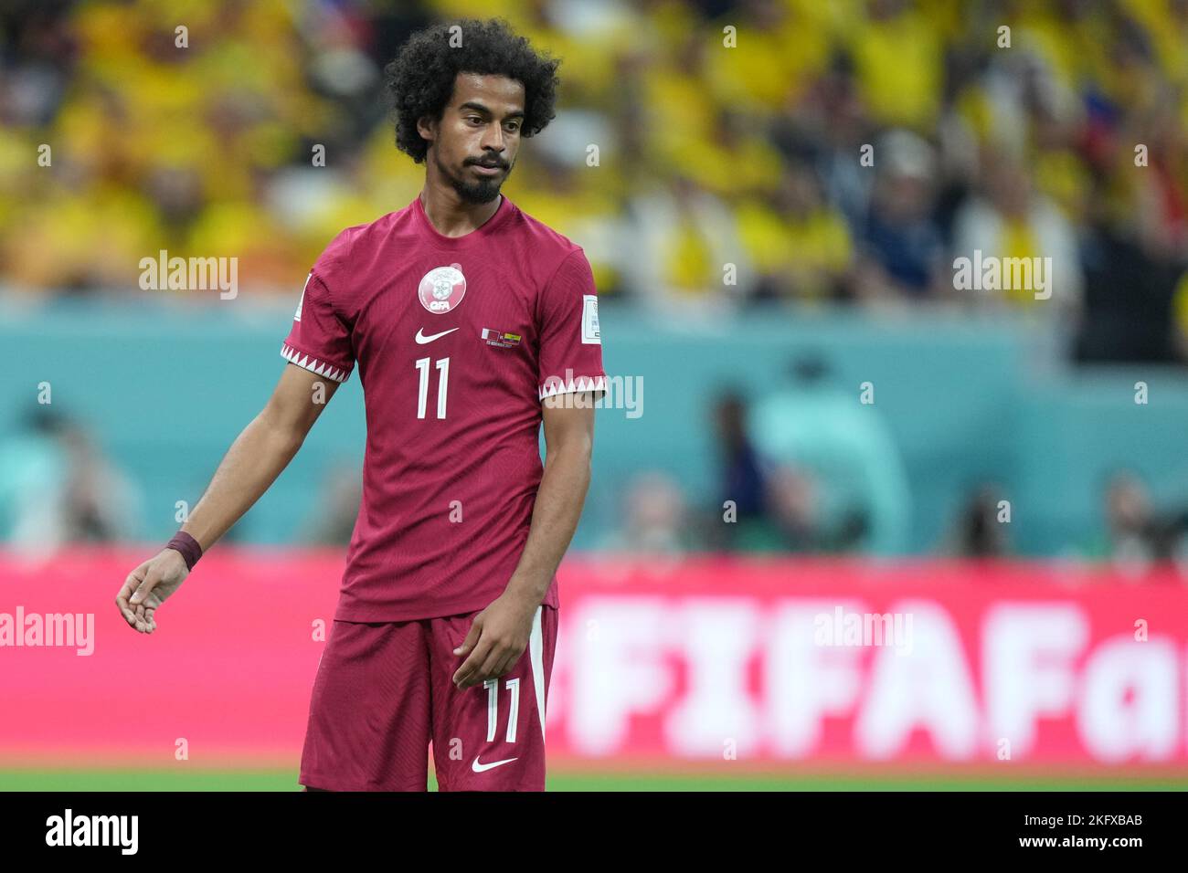 Afif Akram of Qatar during the Qatar 2022 World Cup match, group A ...