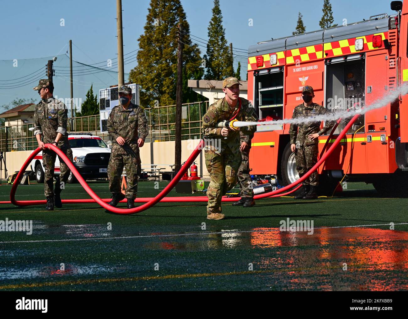 Airman 1st Class Matthew Maier, 8th Civil Engineer Squadron firefighter ...
