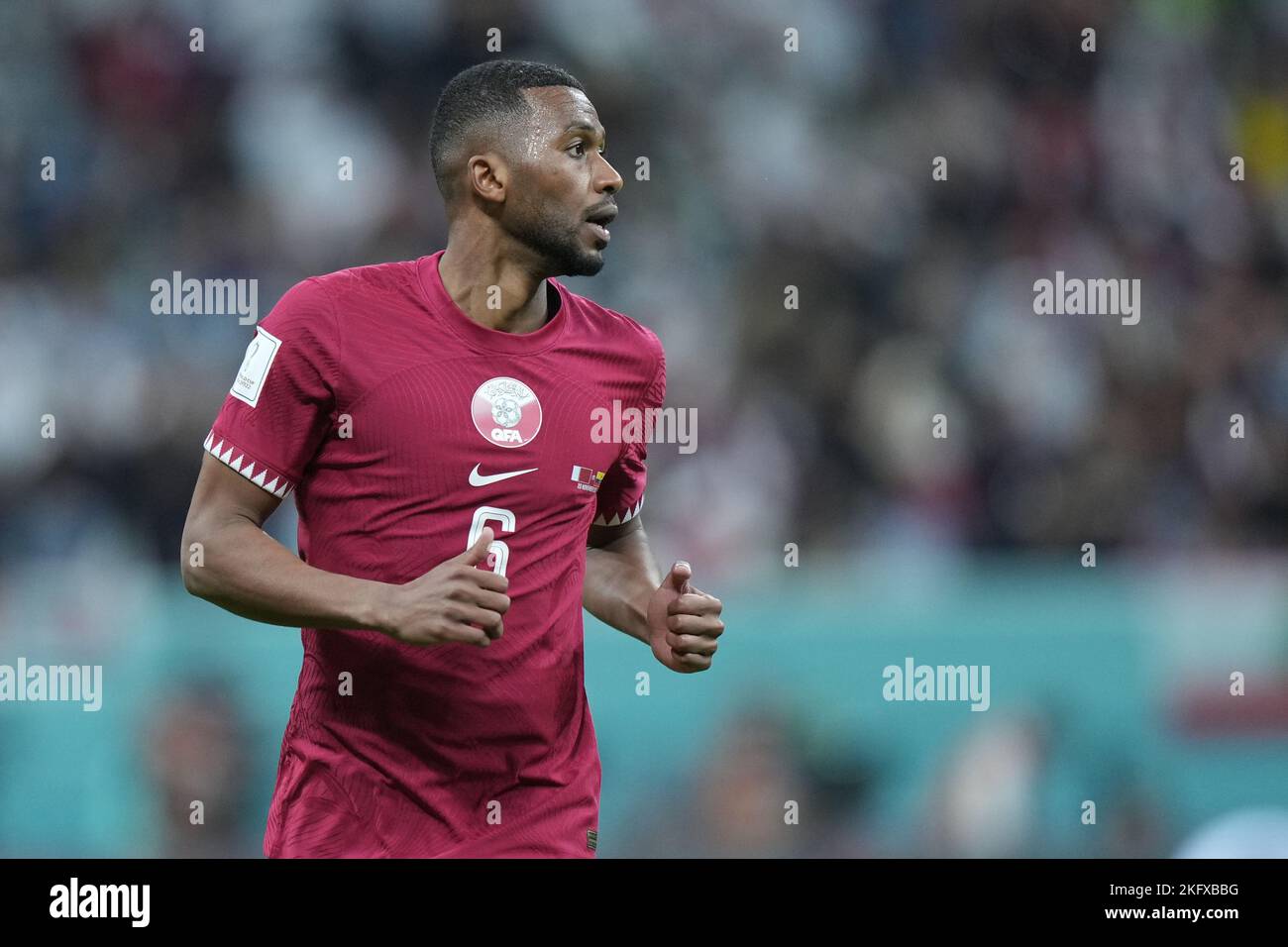 Hatem Abdulaziz of Qatar during the Qatar 2022 World Cup match, group A ...