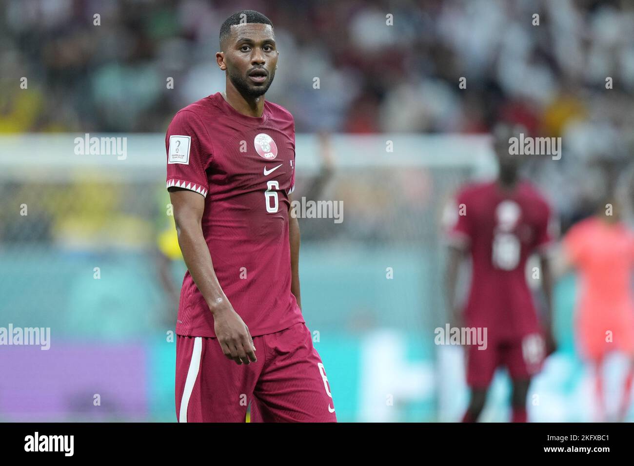 Hatem Abdulaziz of Qatar during the Qatar 2022 World Cup match, group A ...