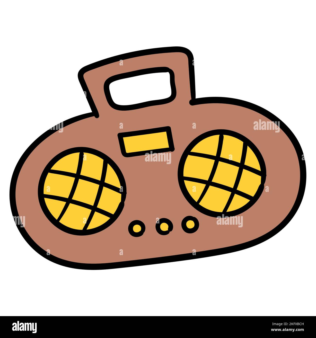 An editable vector of an old brown broadcast radio Stock Vector Image ...