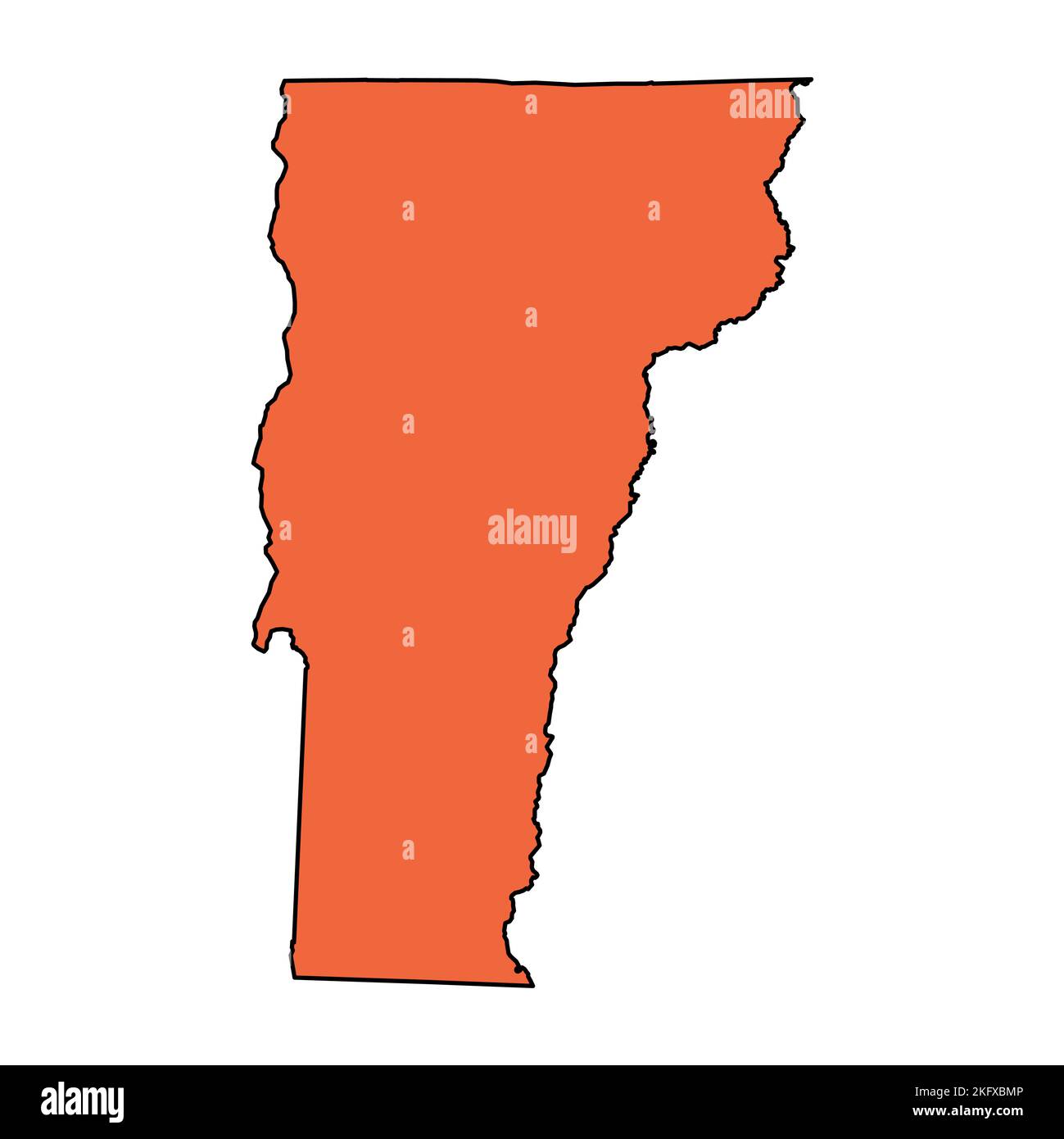 Vermont map shape, united states of america. Flat concept icon symbol ...