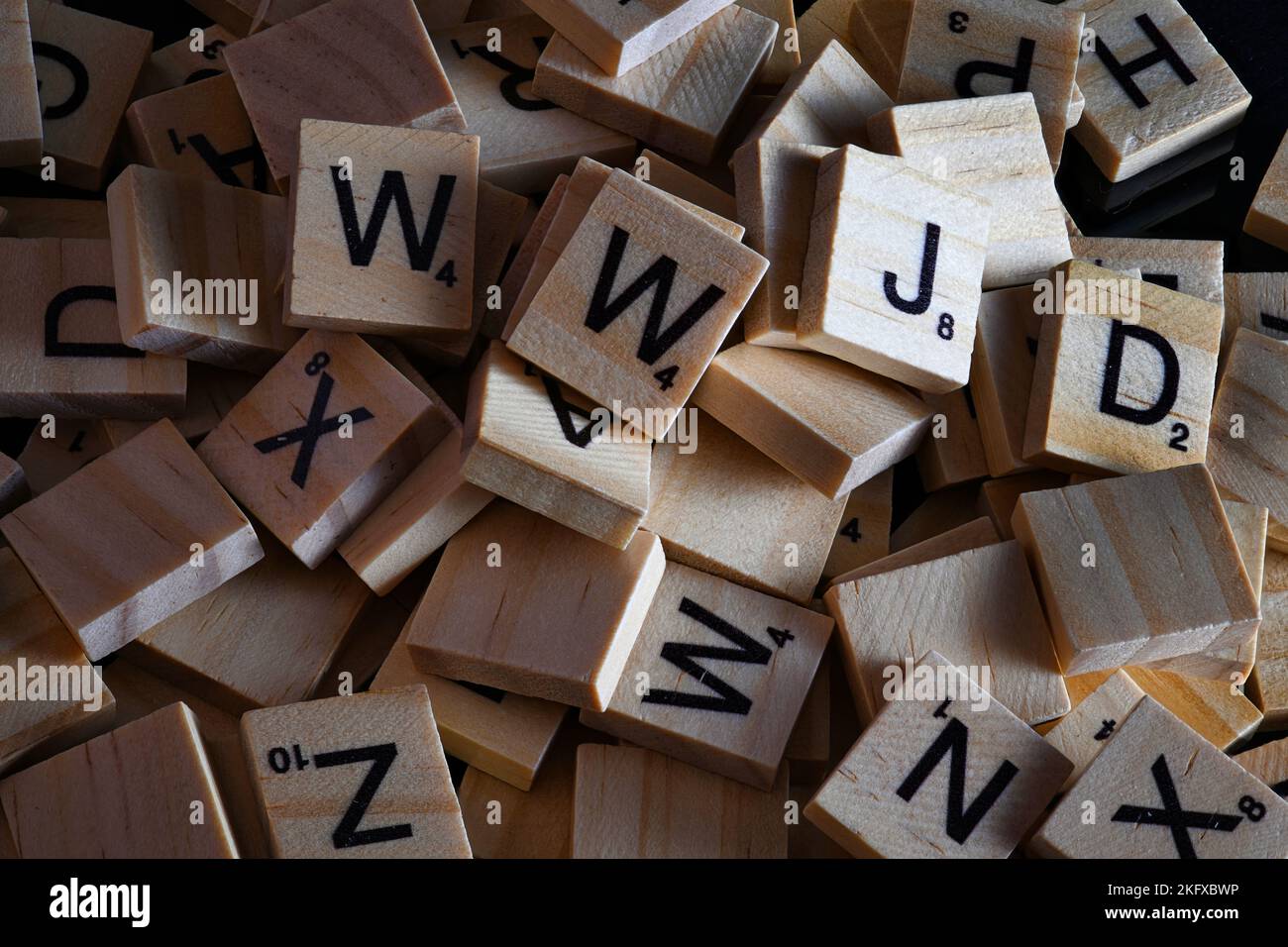 The Message in a pile of Wooden Blocks Stock Photo - Alamy