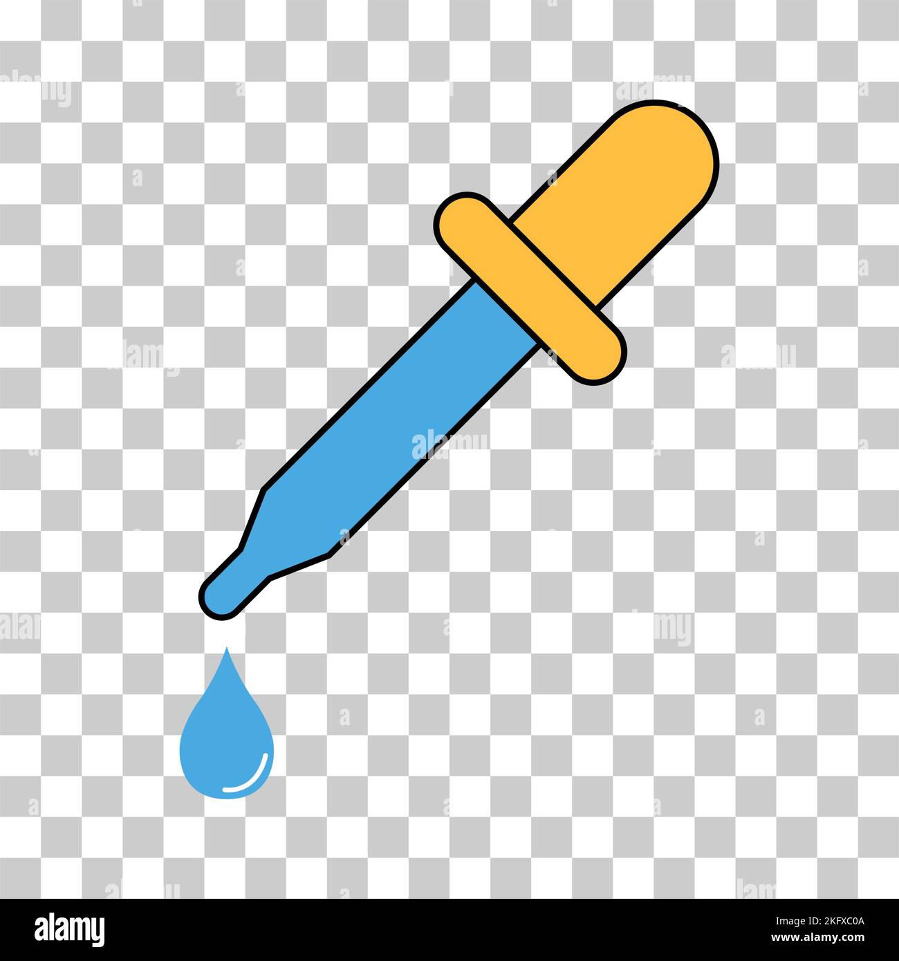 Dropper liquid icon, medicine health tool web symbol, test fluid design ...