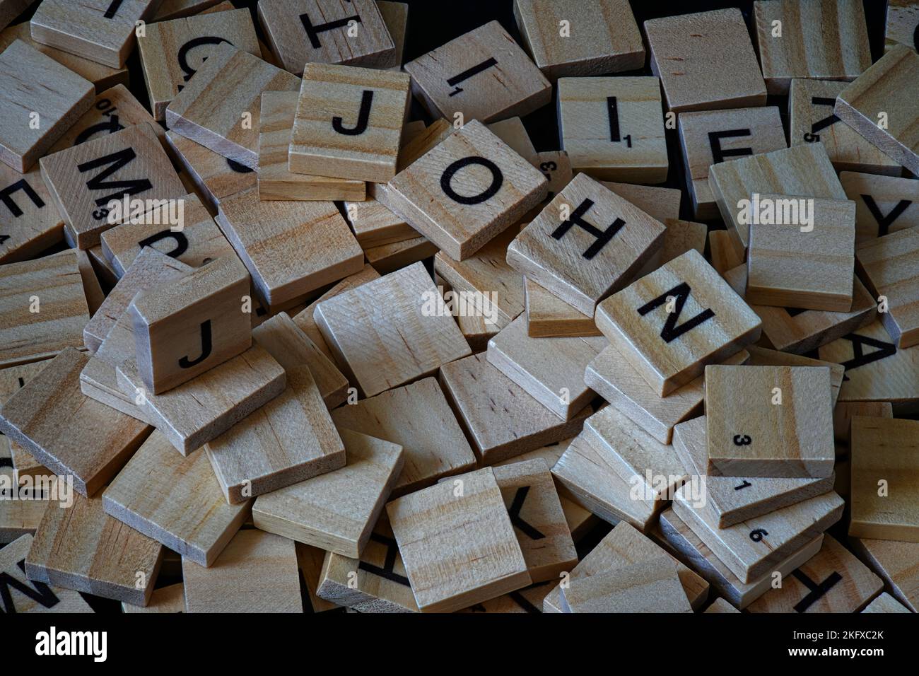 The Message in a pile of Wooden Blocks Stock Photo - Alamy
