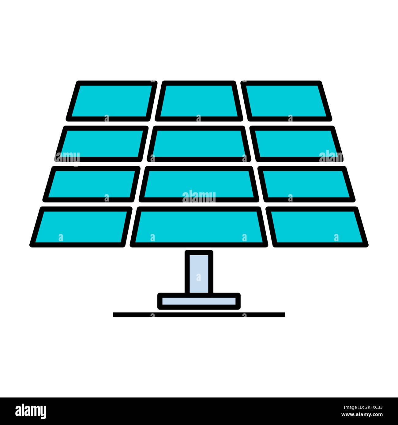 Solar panel icon, green power technology, ecology alternative energy ...