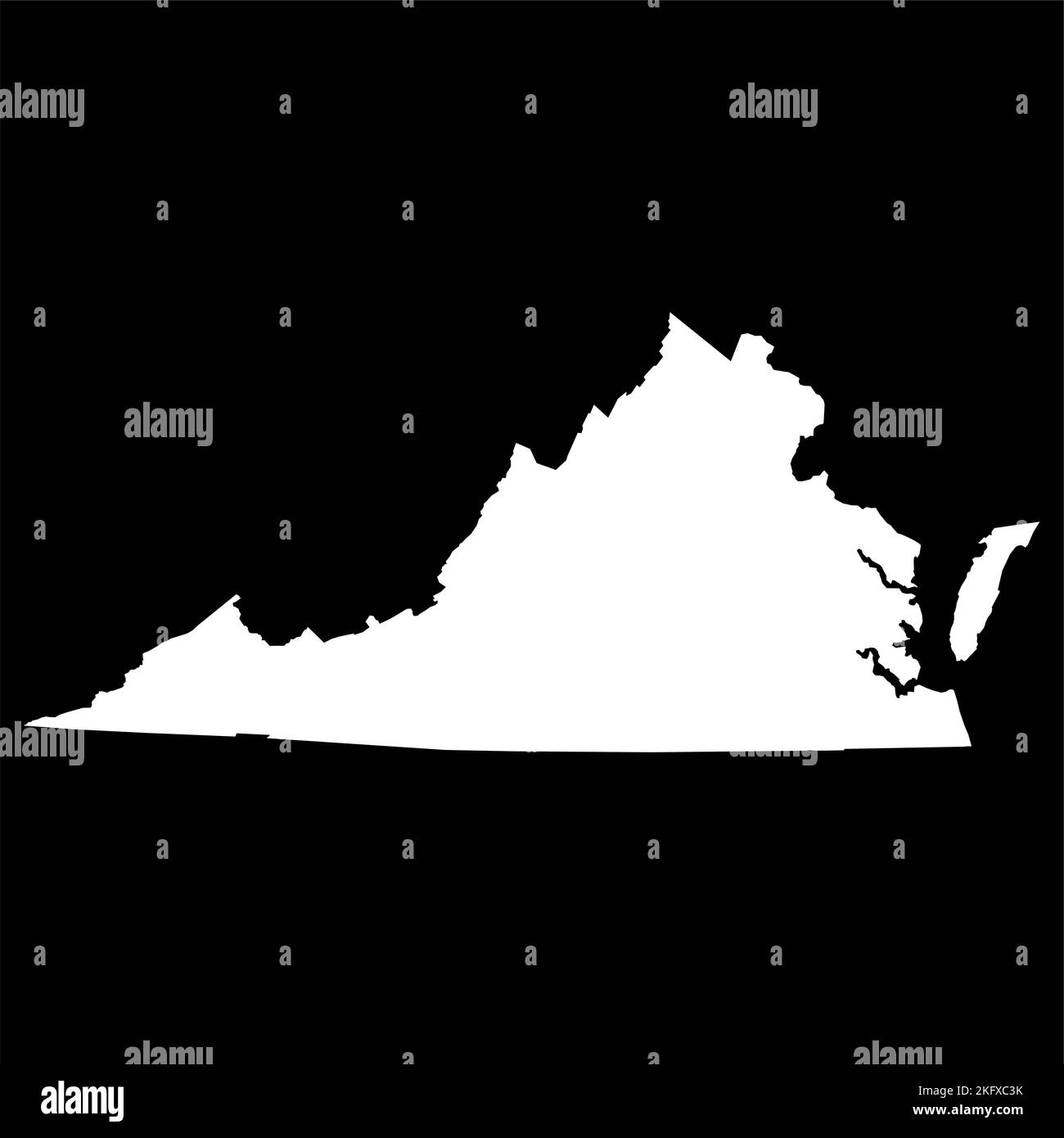 Virginia map shape, united states of america. Flat concept icon symbol ...